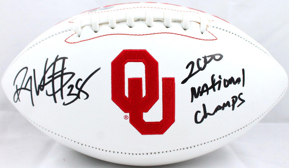 Roy Williams Signed Oklahoma Sooners Logo Football Inscribed "2000 ...