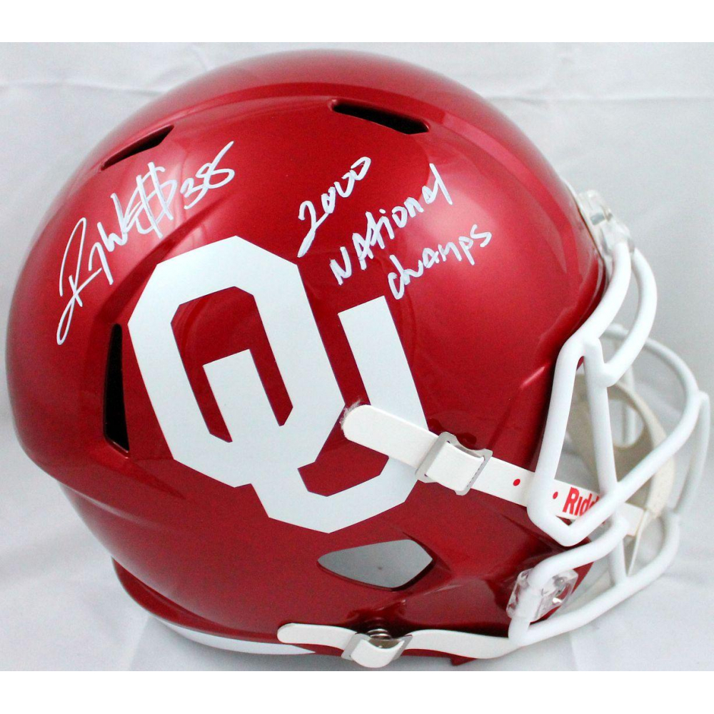 Roy Williams Signed Oklahoma Sooners Full-Size Speed Helmet Inscribed ...