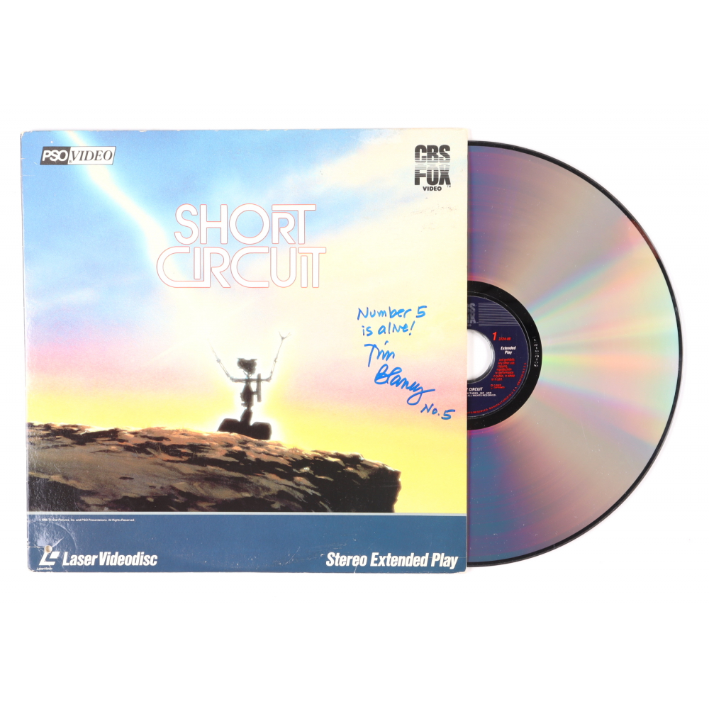 Tim Blaney Signed "Short Circuit" LaserDisc Inscribed "No. 5" & "Number ...