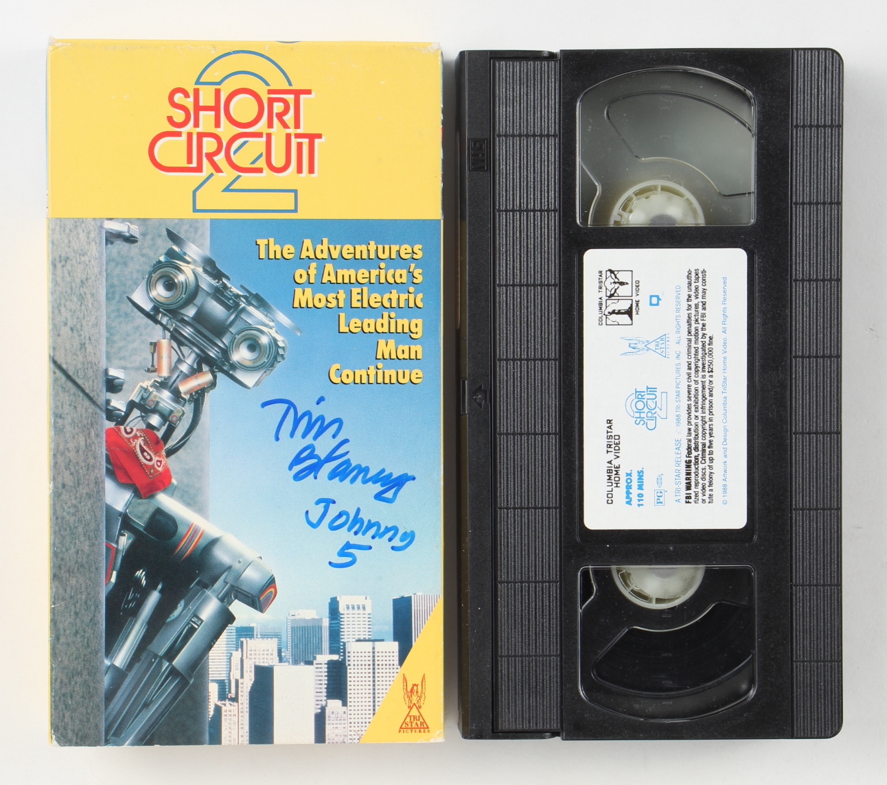 Tim Blaney Signed "Short Circuit 2" VHS Tape with Original Packaging ...