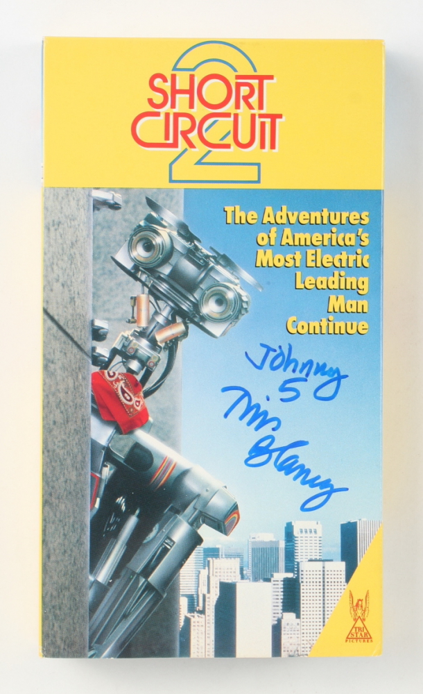 Tim Blaney Signed "Short Circuit 2" VHS Tape with Original Packaging ...
