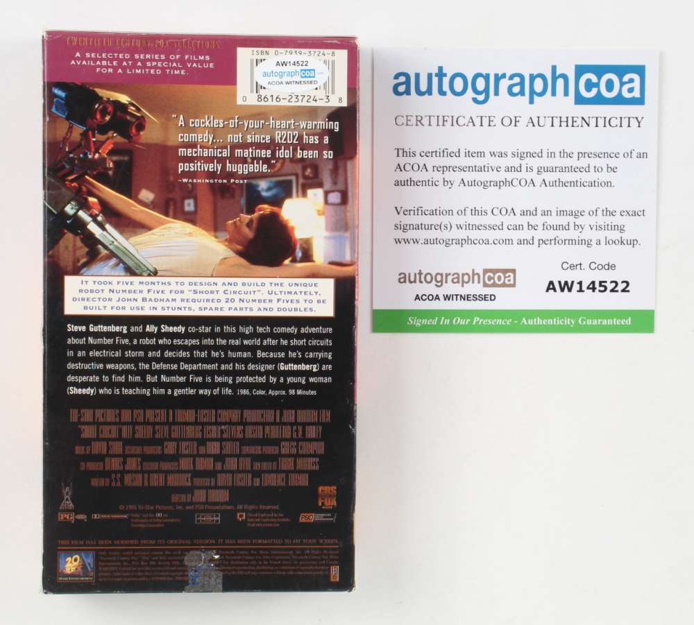 Tim Blaney Signed "Short Circuit" VHS Tape with Original Packaging ...