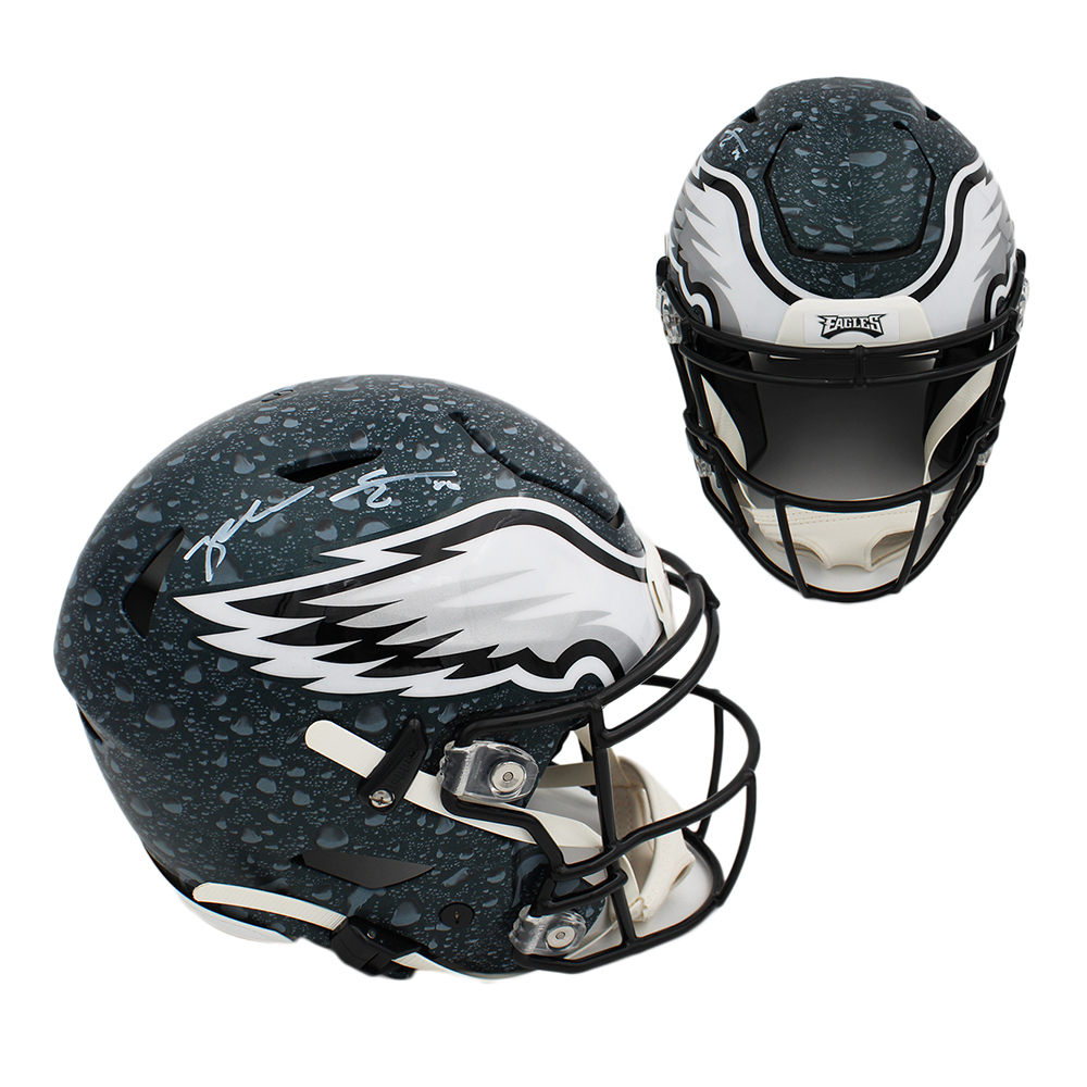 Zack Ertz Signed Eagles Full-Size Authentic On-Field Hydro-Dipped SpeedFlex Helmet (Radtke ...