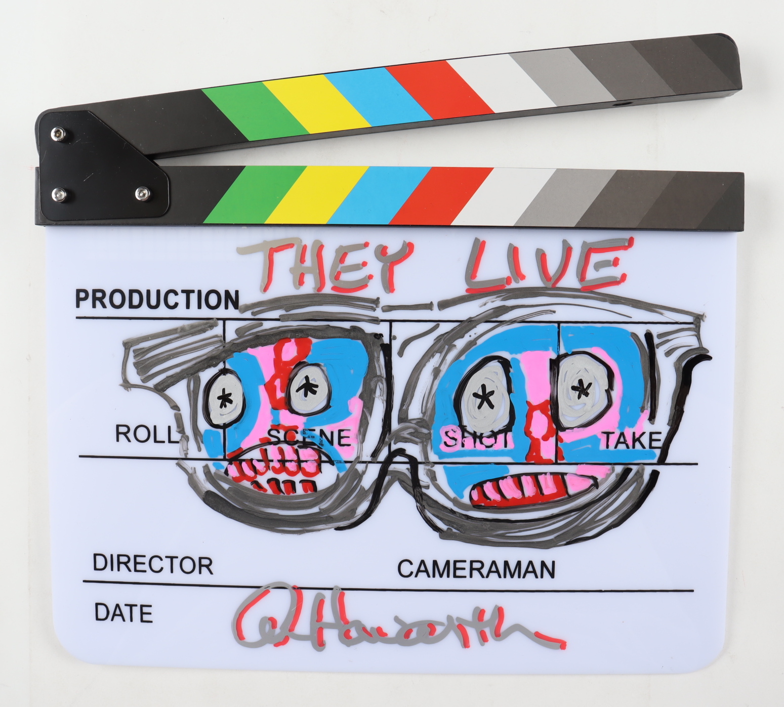 Alan Howarth Signed Clapperboard with Hand-Drawn Sketch Inscribed "They ...