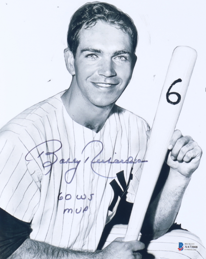 Bobby Richardson Signed Yankees 8x10 Photo Inscribed "60 WS MVP ...