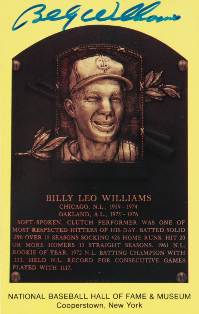 Billy Williams Signed Hall of Fame Postcard (JSA) | Pristine Auction