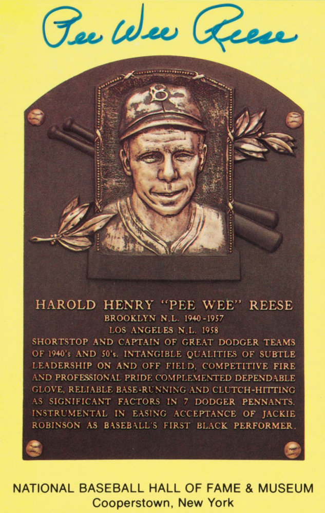 Pee Wee Reese Signed Hall of Fame Postcard (JSA) | Pristine Auction