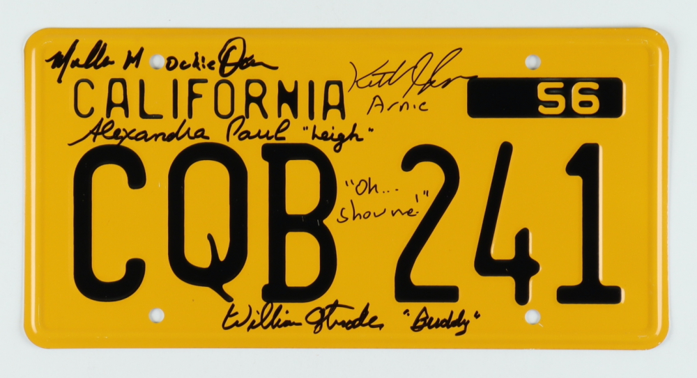 "Christine" License Plate Signed by (4) with Alexandra Paul, William ...
