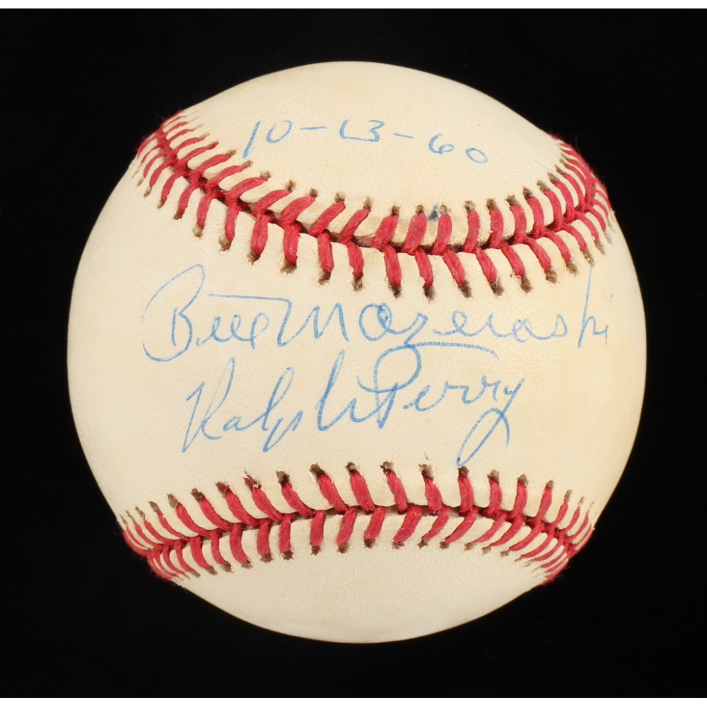 Bill Mazeroski & Ralph Terry Signed ONL Baseball Inscribed "10-13-60 ...