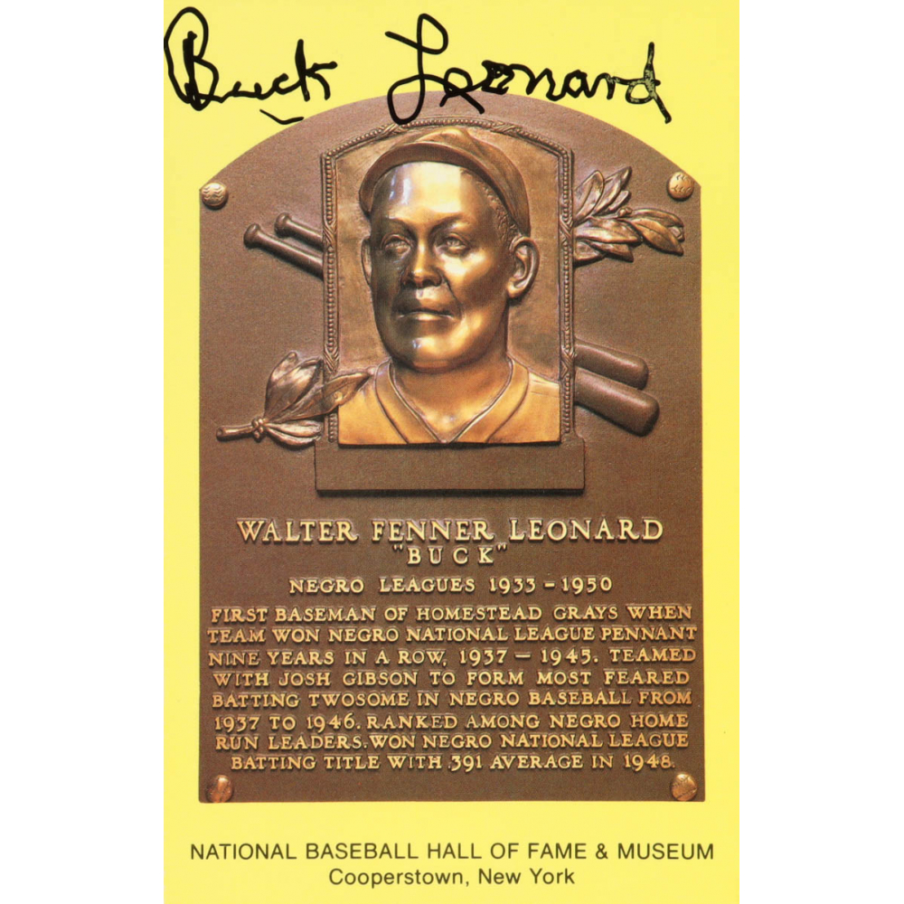 Buck Leonard Signed Hall of Fame Postcard (JSA) | Pristine Auction