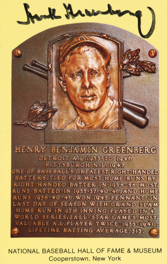 Hank Greenberg Signed Hall of Fame Postcard (JSA) | Pristine Auction