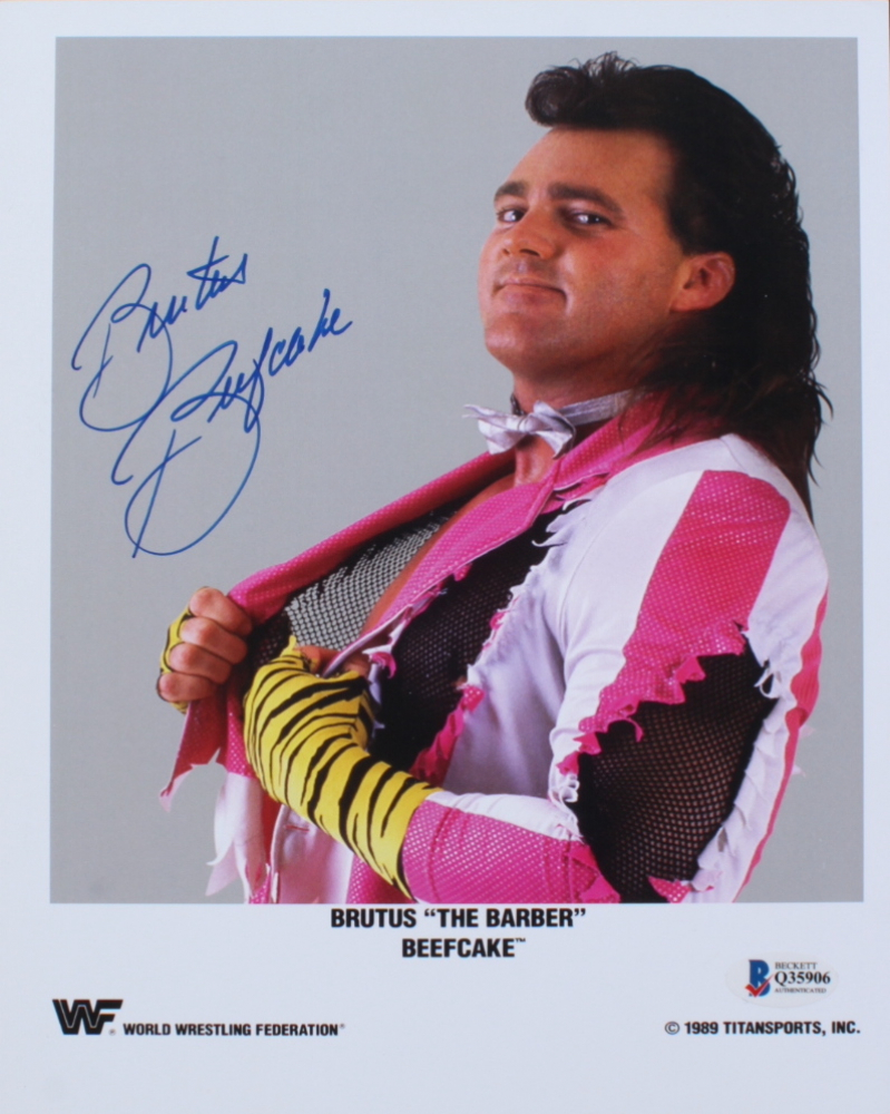 Brutus "The Barber" Beefcake Signed 8x10 Photo (Beckett) | Pristine Auction