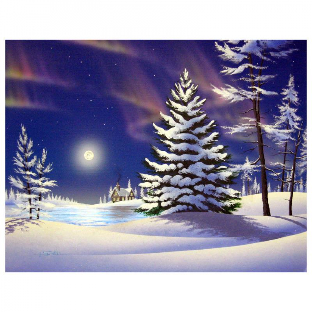 Ken Shotwell Signed "Aurora Retreat" 18x22 Original Acrylic Panting on ...