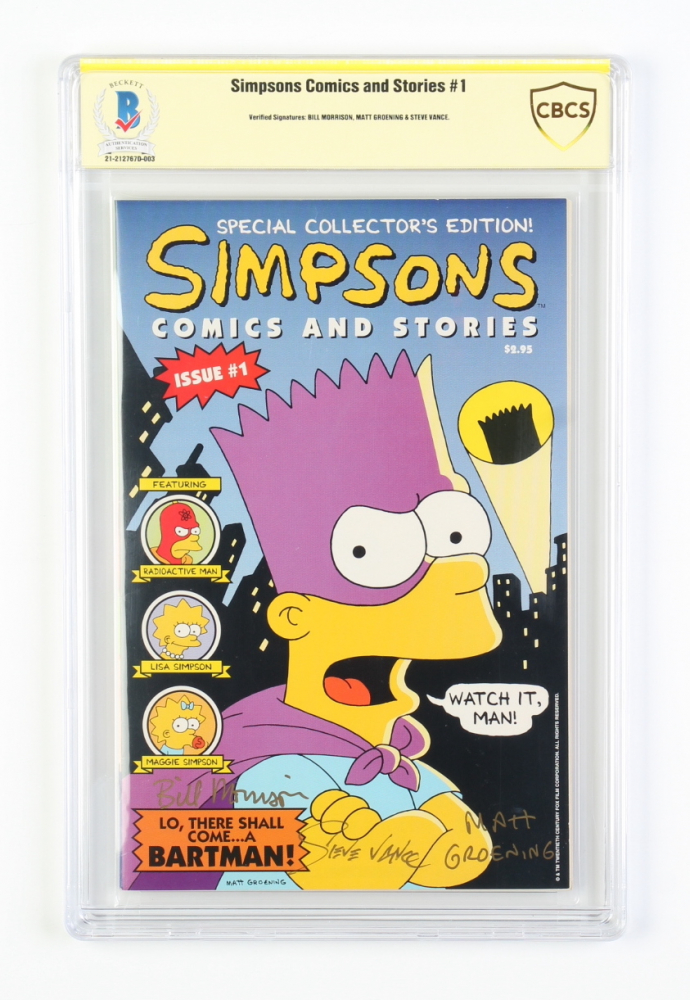 Matt Groening, Bill Morrison & Steve Vance Signed LE "Simpsons Comics ...