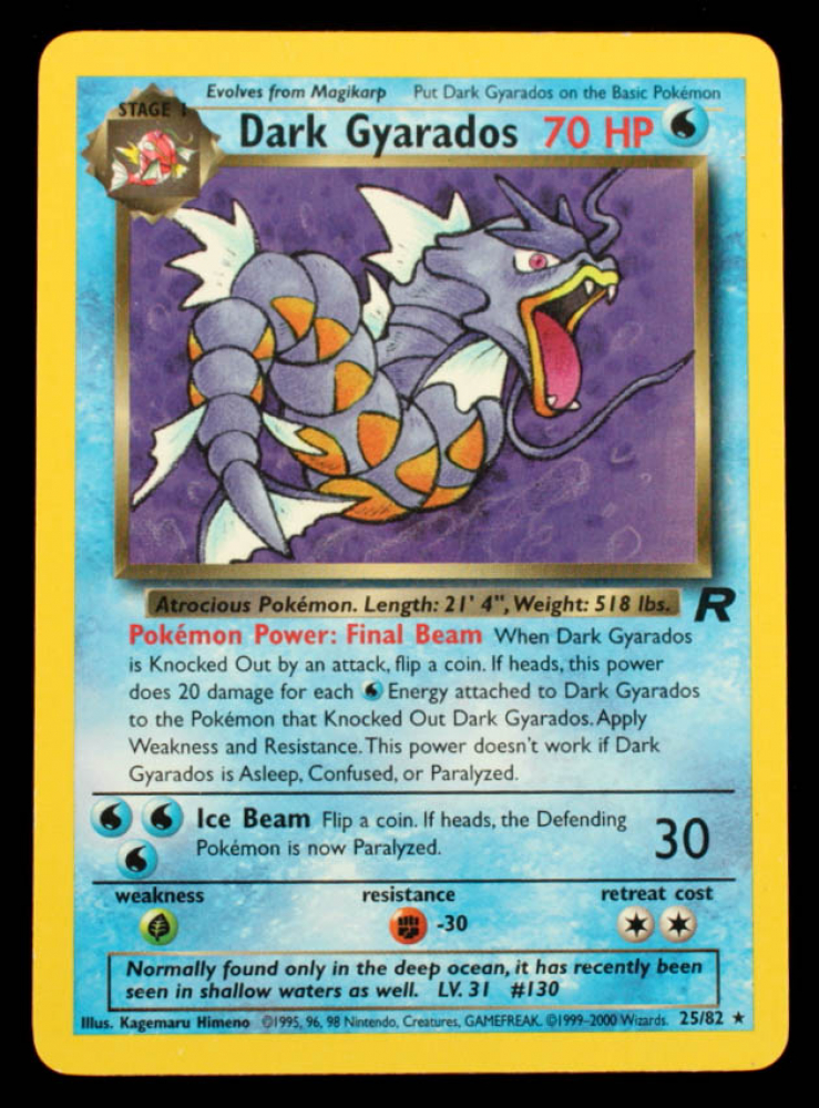 Dark Gyarados 2000 Pokemon Team Rocket Unlimited #25 | Pristine Auction