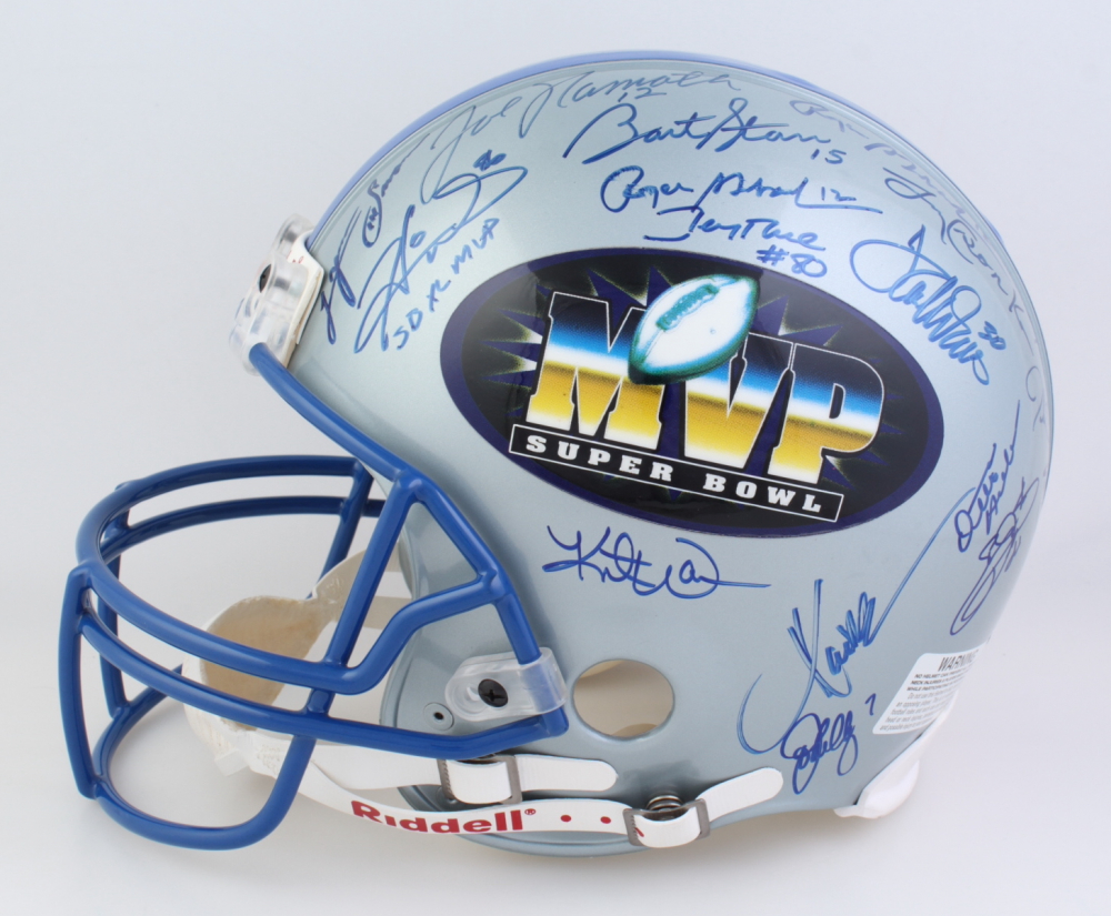 Full-Size Authentic On-Field LE Super Bowl MVP Logo Helmet Signed by ...