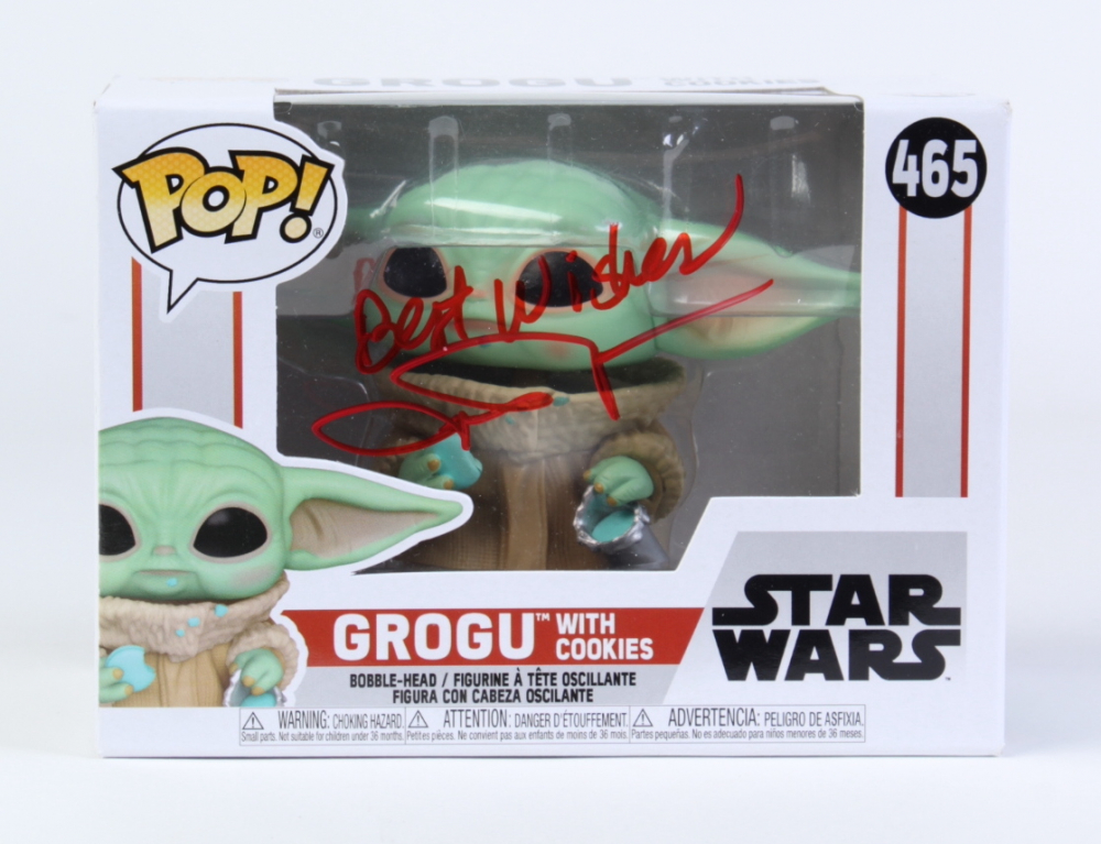 John Rosengrant Signed "Star Wars: The Mandalorian" #465 Grogu with Cookies Funko Pop! Vinyl ...