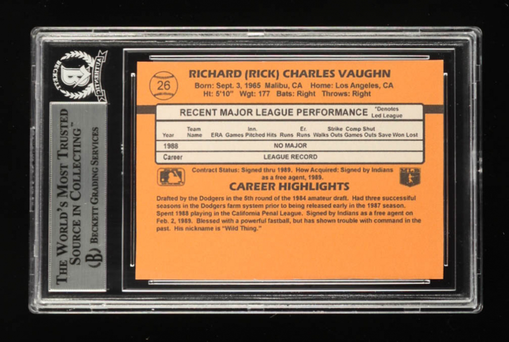Charlie Sheen Signed Sticker On "Major League" Trading Card (BGS ...