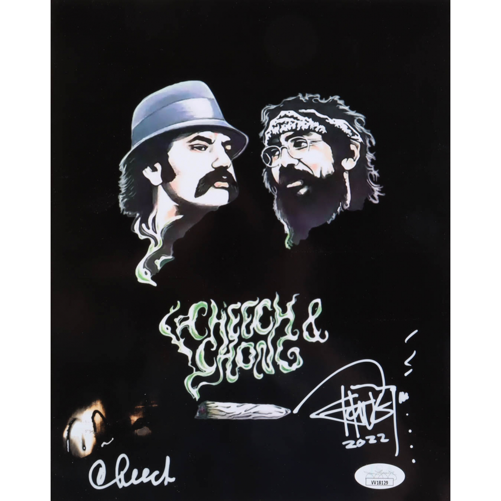 Cheech Marin And Tommy Chong Signed 8x10 Print Inscribed 2022 Jsa Pristine Auction