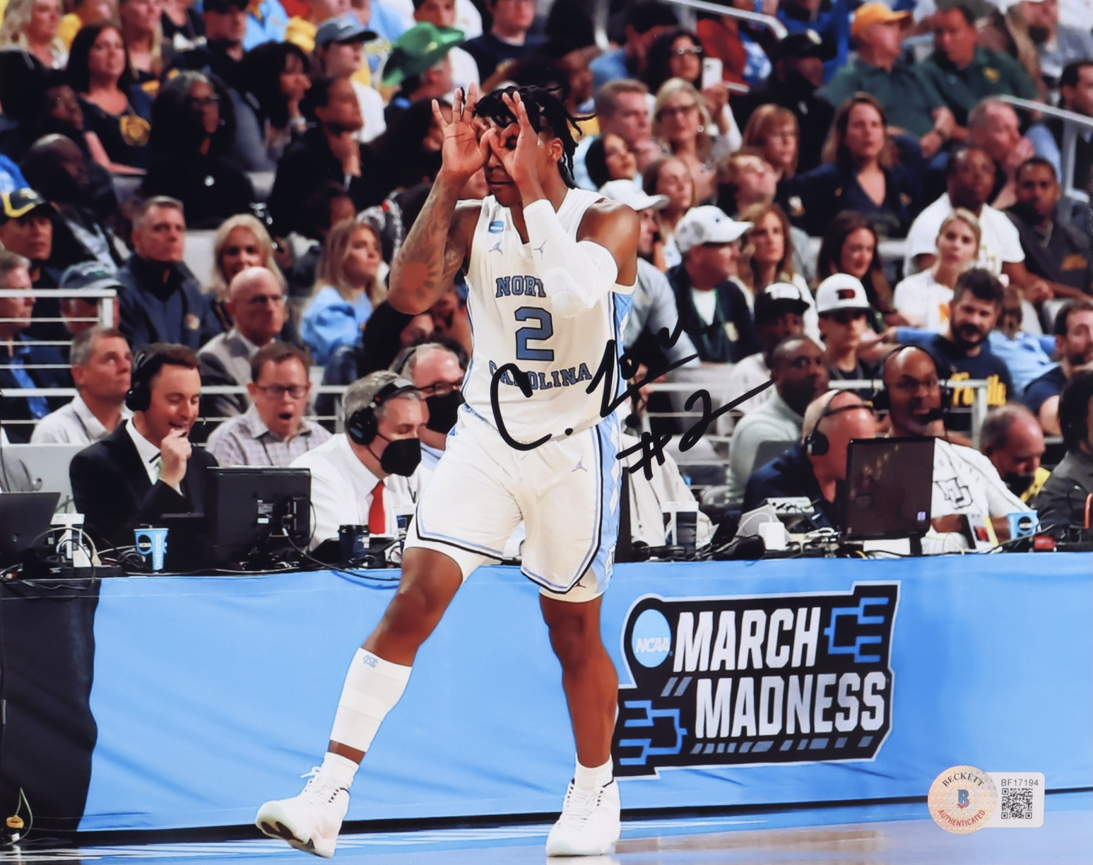 Caleb Love Signed North Carolina Tar Heels 8x10 Photo (Beckett ...