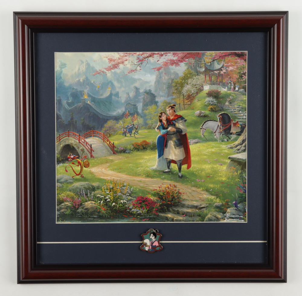 Thomas Kinkade Walt Disney's "Mulan" 16x16 Custom Framed Print Display ...