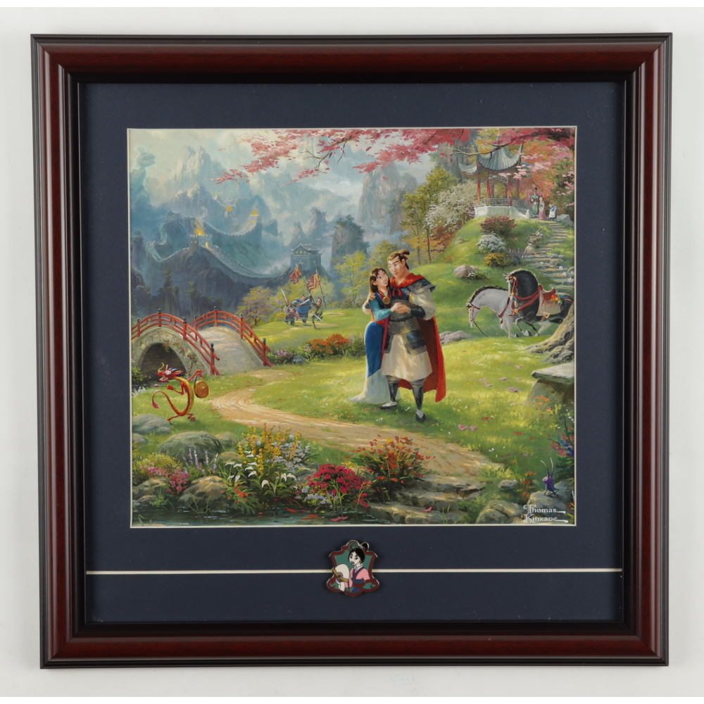Thomas Kinkade Walt Disney's "Mulan" 16x16 Custom Framed Print Display ...