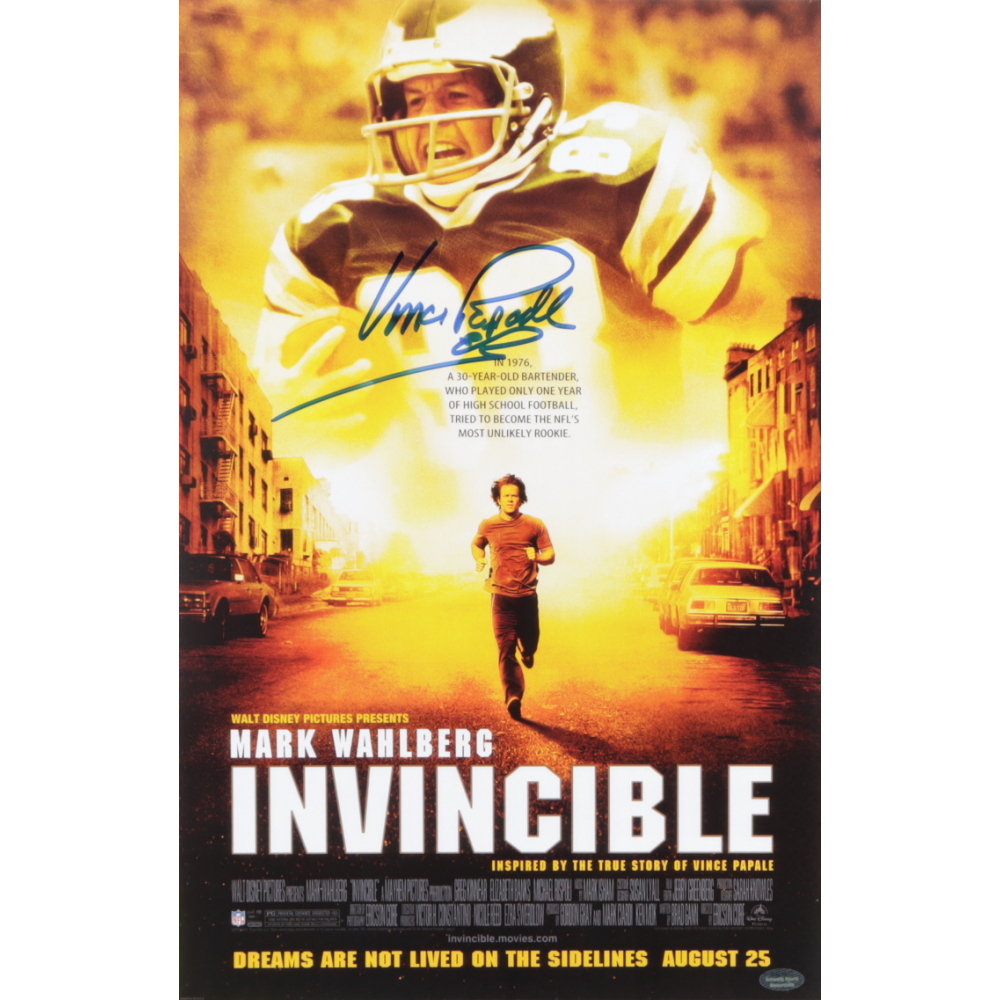 Vince Papale Signed "Invincible" 11x17 Movie Poster Print (Schwartz ...