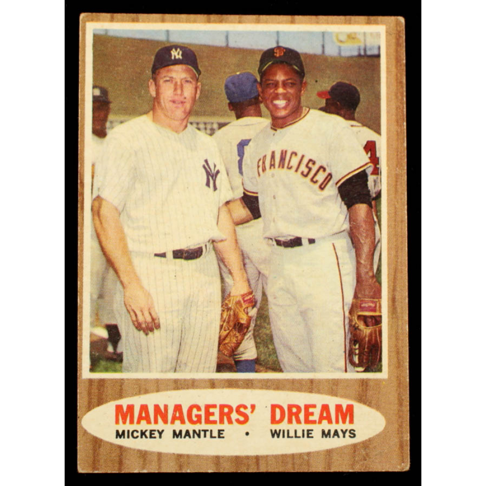 Mickey Mantle / Willie Mays 1962 Topps Managers Dream #18 | Pristine ...
