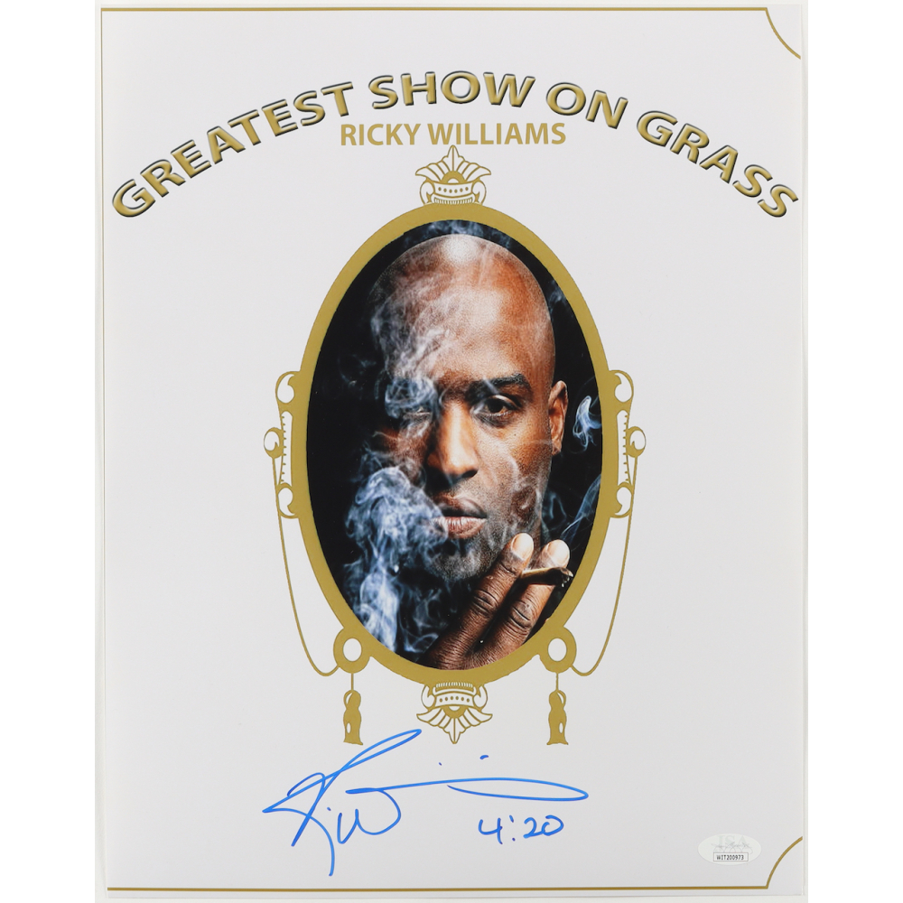 Ricky Williams Signed 11x14 Photo Inscribed "4:20" (JSA) | Pristine Auction