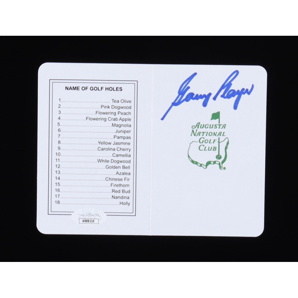 Gary Player Signed Augusta National Golf Club Scorecard (JSA ...