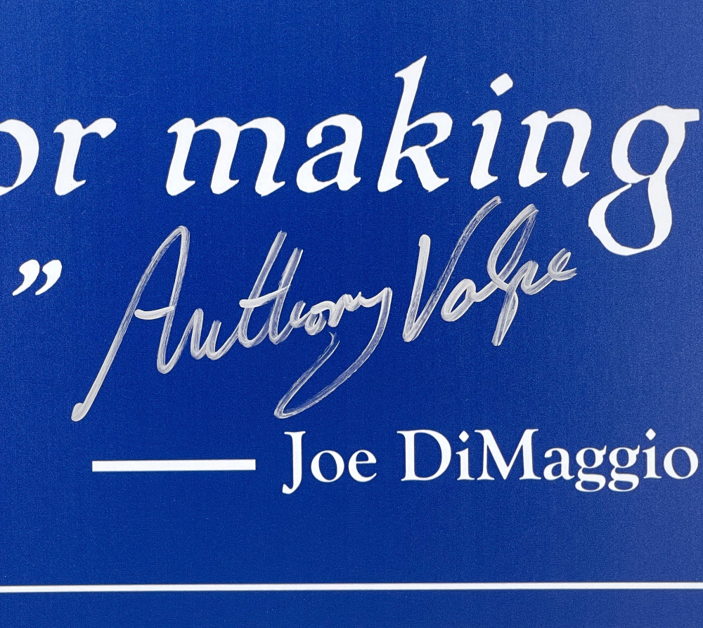 Anthony Volpe Signed Yankees "Joe DiMaggio Quote" 11x21 Sign (MLB ...
