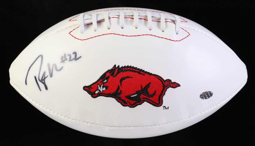 Peyton Hillis Signed Arkansas Razorbacks Logo Football (TheSportsMix ...