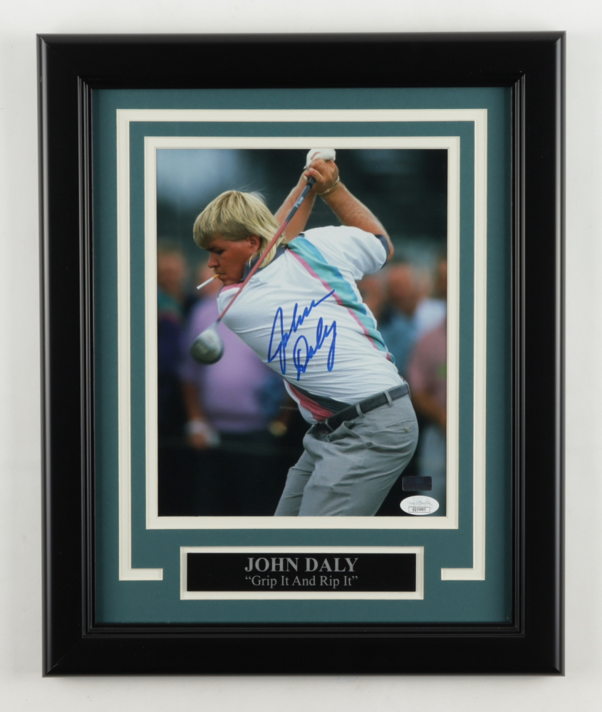 John Daly Signed 14x16 Custom Framed Photo Display (JSA & Palm Beach ...