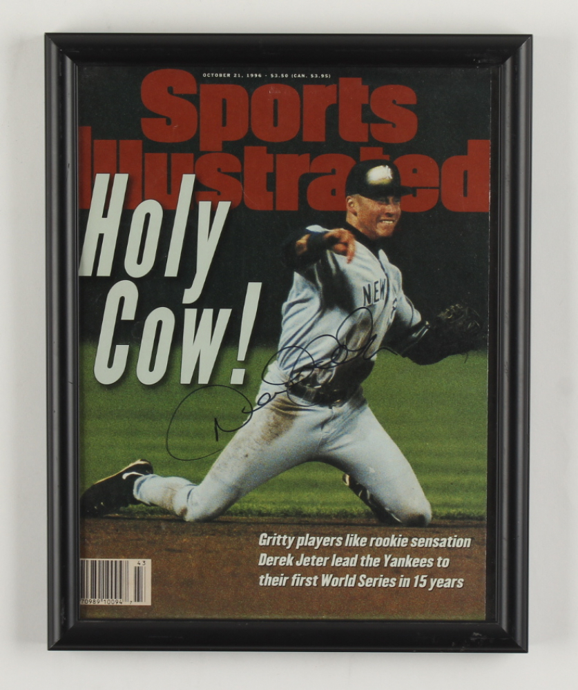 Derek Jeter Signed Yankees 9x12 Custom Framed 1996 Sports Illustrated ...