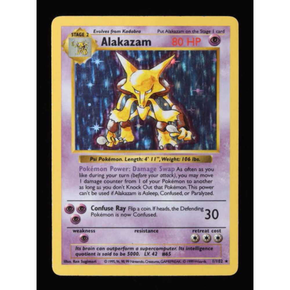 Alakazam 1999 Pokemon Base Shadowless #1 Holo | Pristine Auction
