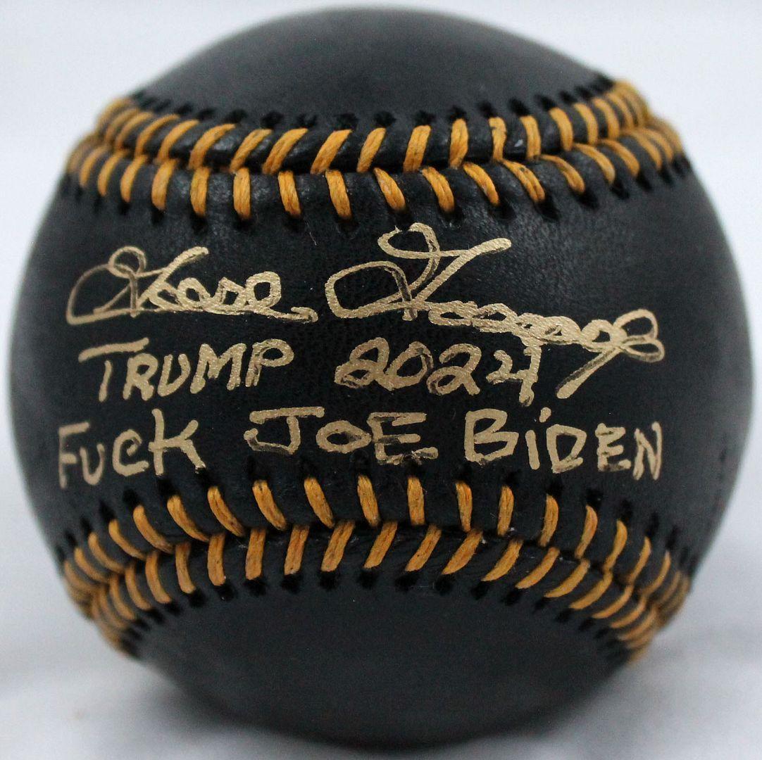 Goose Gossage Signed OML Black Leather Baseball Inscribed "Trump 2024 ...