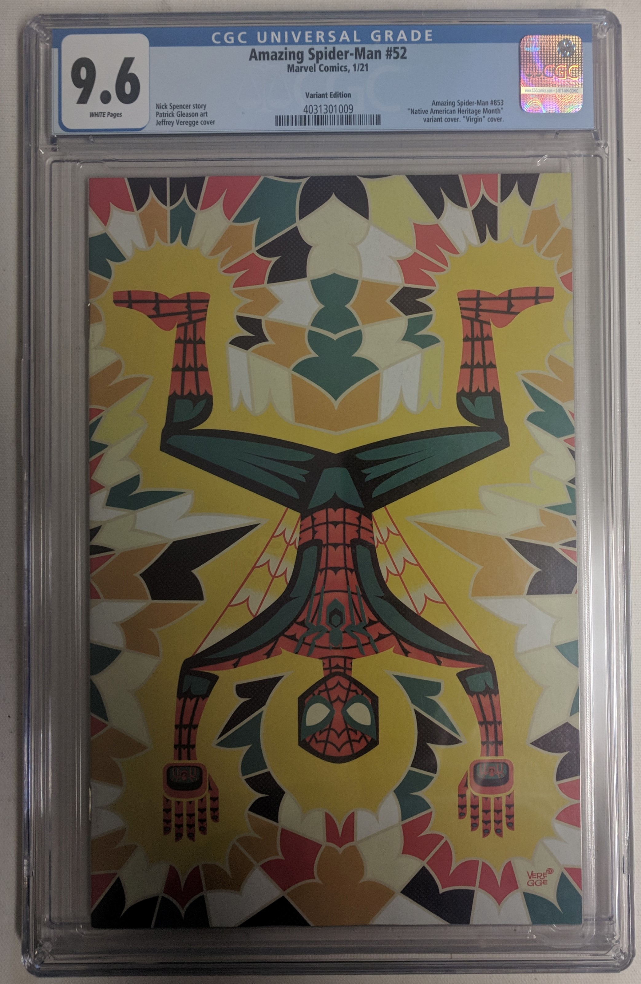 2021 "Amazing Spider-Man" Issue #52 Native American Variant Marvel ...