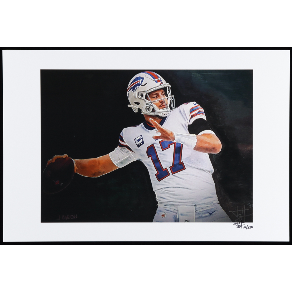 Josh Allen - Bills - Joshua Barton 12x18 Signed LE Lithograph #/250 (PA ...