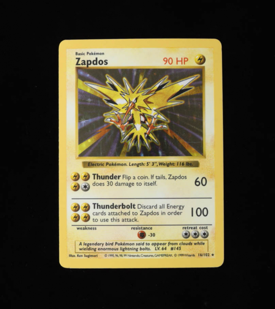Zapdos 1999 Pokemon Base Shadowless #16 Holo | Pristine Auction