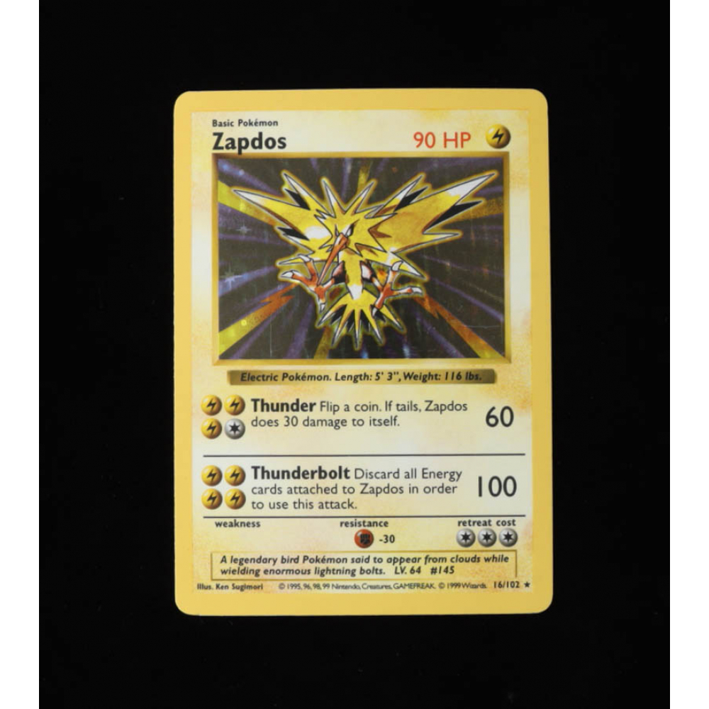 Zapdos 1999 Pokemon Base Shadowless #16 Holo | Pristine Auction