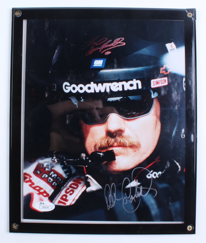 Dale Earnhardt Sr. Signed NASCAR 9x11 Custom Framed Photo (JSA ...