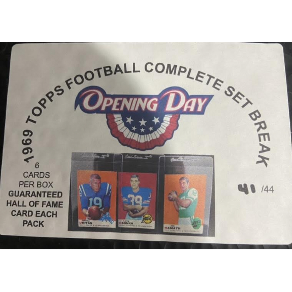 1969 Topps Opening Day Football Complete Set Break Mystery Box (6 Cards ...