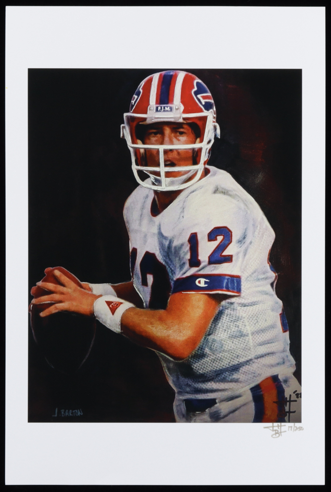 Jim Kelly - Bills - Joshua Barton 12x18 Signed Limited Edition ...