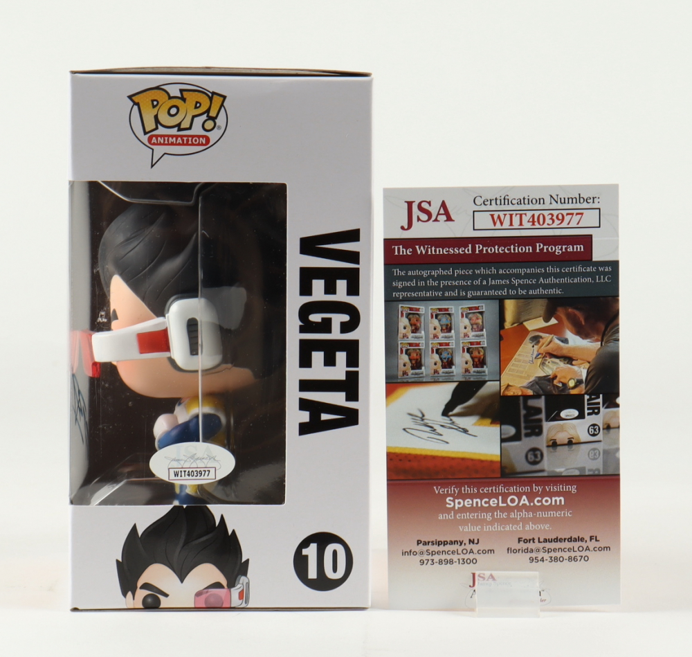 Christopher Sabat Signed "Dragon Ball Z" #10 Vegeta Funko Pop! Vinyl ...