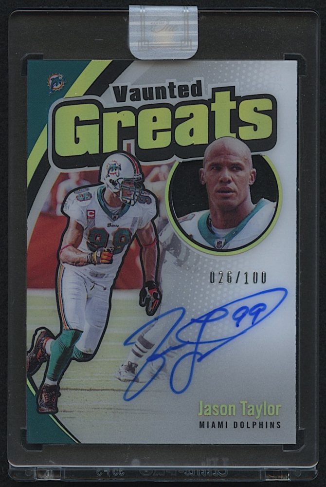 Jason Taylor 2021 Panini One Vaunted Greats #GRG-JTA Autograph #026/100 ...