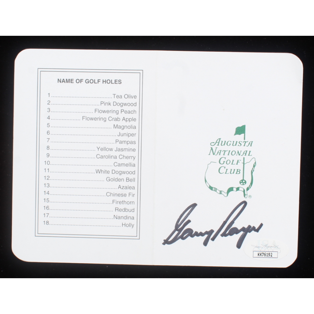 Gary Player Signed Augusta National Golf Club Scorecard (JSA ...