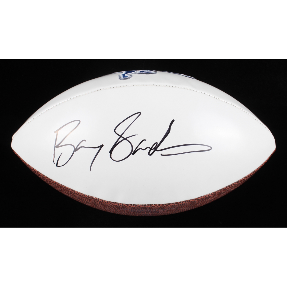 Barry Sanders Signed Lions Logo Football (Schwartz) | Pristine Auction