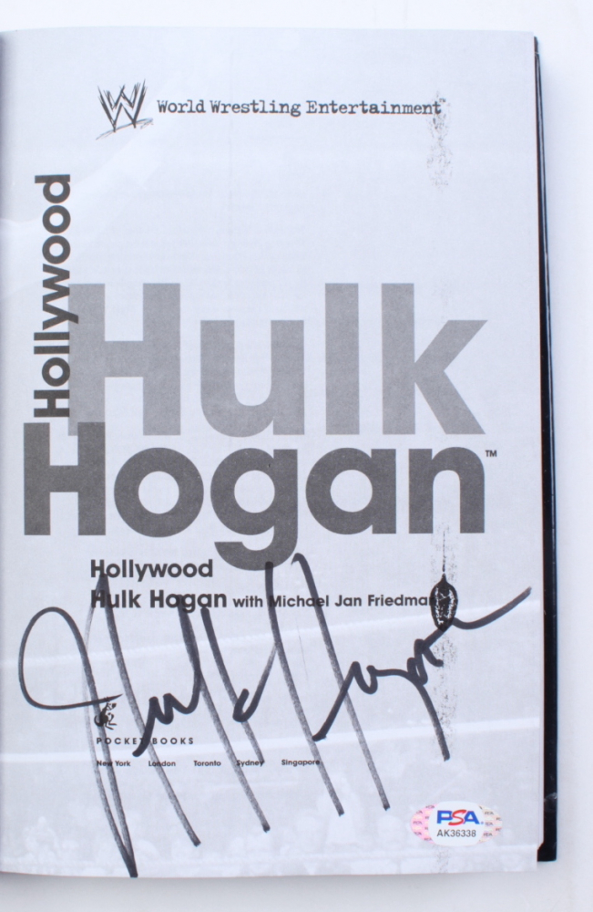 Hulk Hogan Signed "Hollywood Hulk Hogan" Hardcover Book (PSA ...