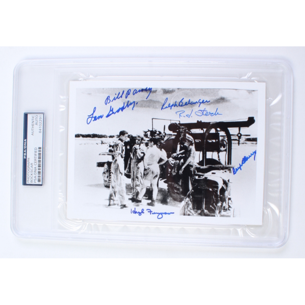 World War II 5x7 Photo Signed by (6) with Bill Barney, Leonard Godfrey ...