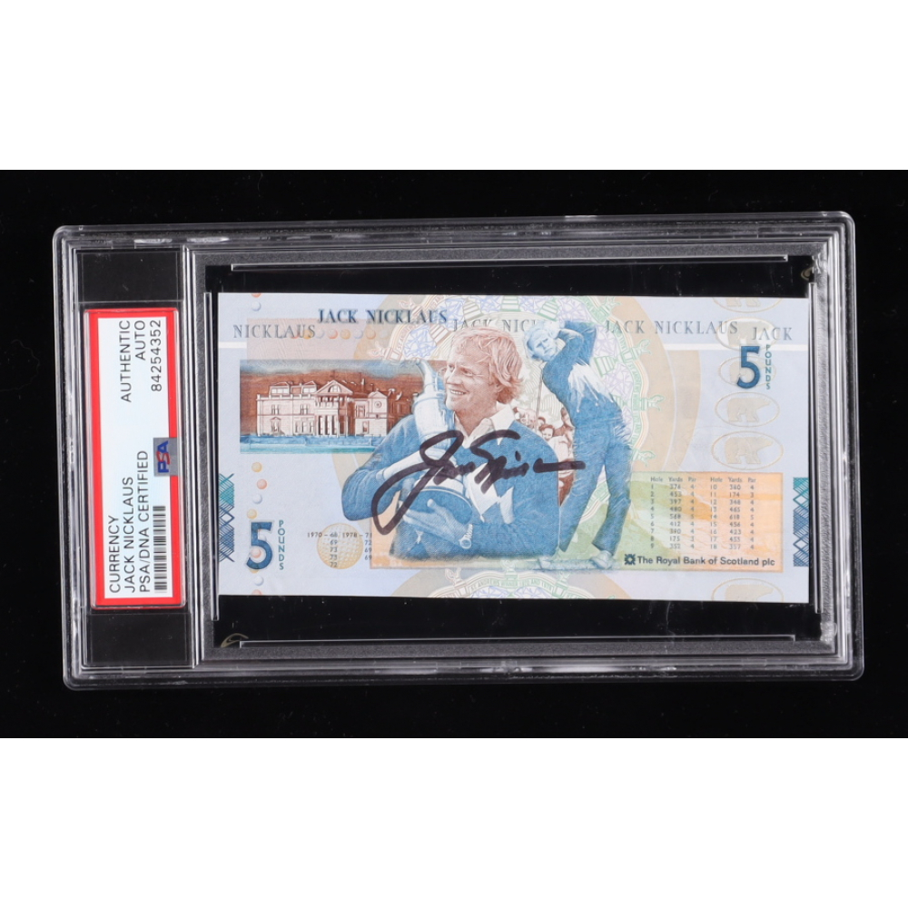 Jack Nicklaus Signed The Royal Bank of Scotland 5 Pound Note (PSA ...